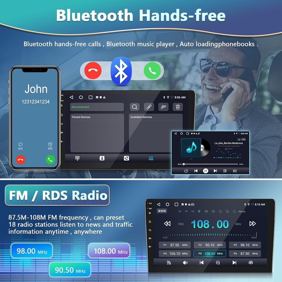 For Toyota Corolla 2000-2006 Carplay Touch Screen Radio Stereo 7 ...