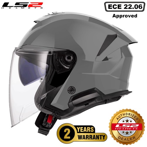 LS2 OF618 VERSO II DUAL VISOR ECE22.06 OPEN FACE MOTORCYCLE HELMET ...