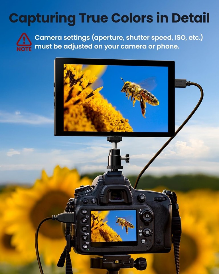 Eyoyo 7 in Built in Battery Camera Field DSLR Monitor HDMI Video ...