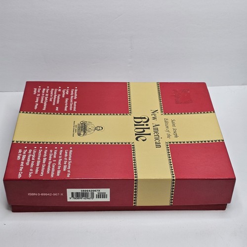 St Joseph Edition Bible New American Illustrated Large Type Red Bible ...