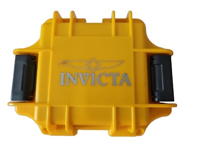 Invicta Waterproof Hard Yellow Plastic Watch Box/ Travel/ Storage/ Case ...