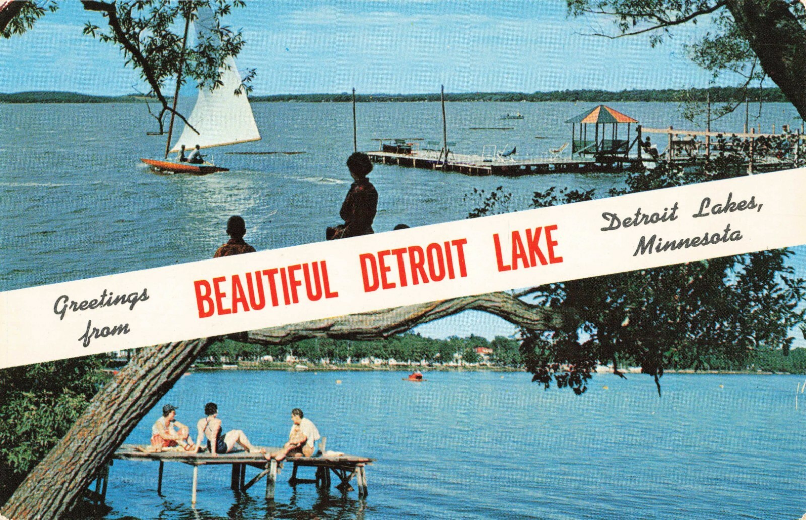 Postcard Detroit Lake Minnesota | eBay