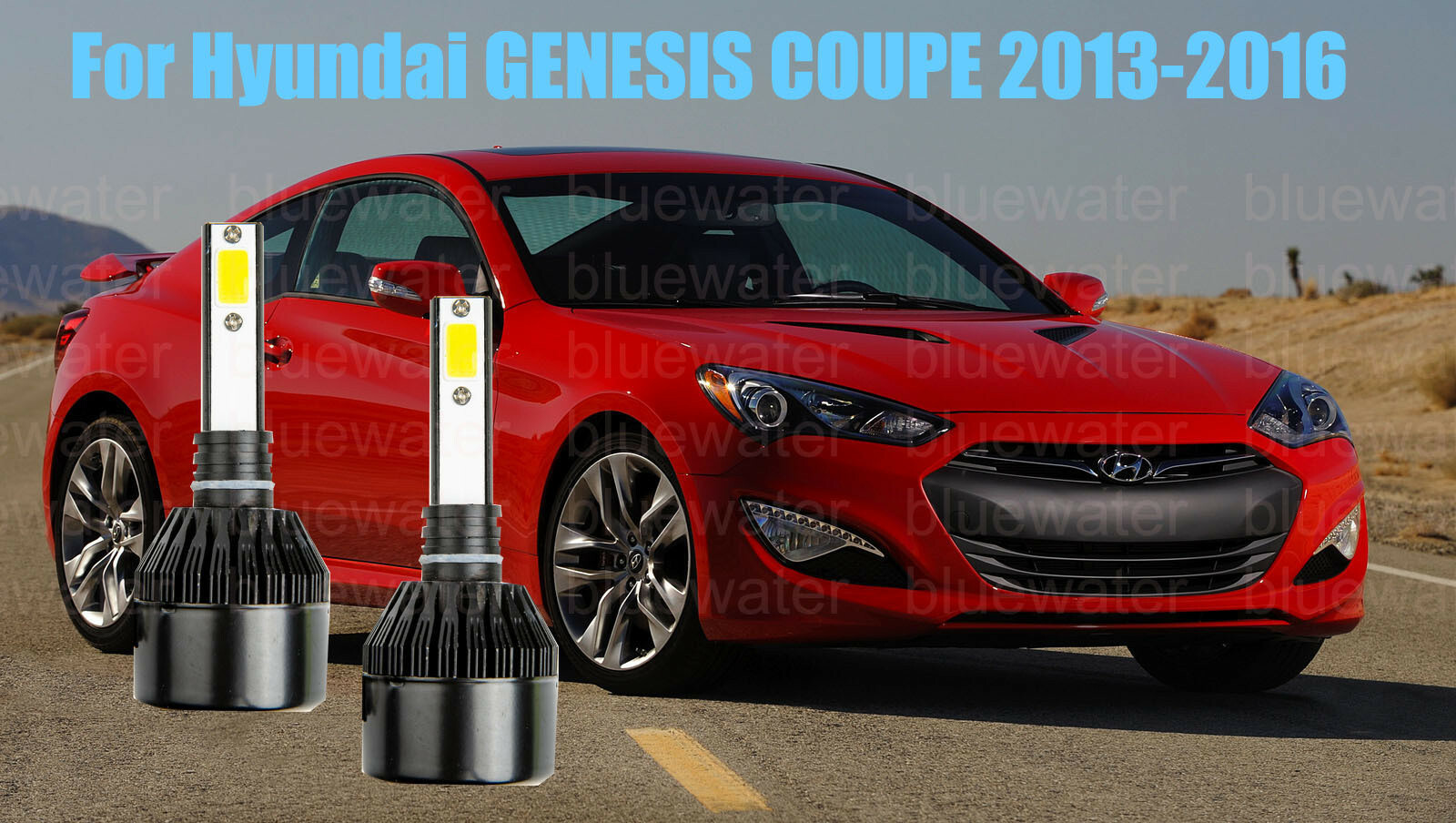 LED For GENESIS COUPE 2013-2016 Headlight Kit H7 6000K White CREE Bulbs ...