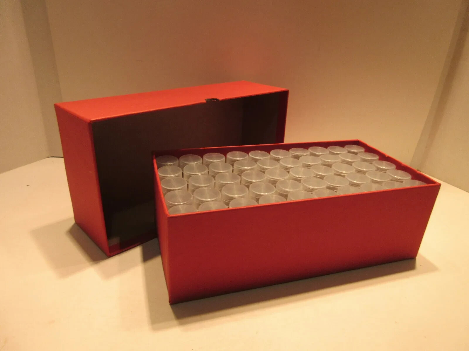 Guardhouse Penny Coin Tube Red Storage Box with 50 Whitman Round Cent ...