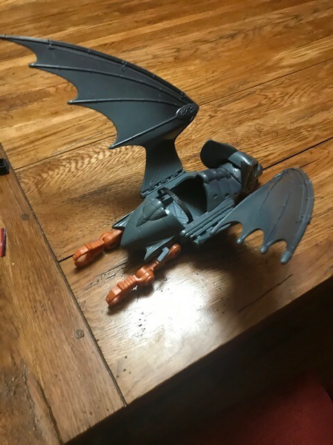 VINTAGE BATMAN SKYBAT PLANE VEHICLE WITH BATMAN FIGURE!! 1996 KENNER DC ...