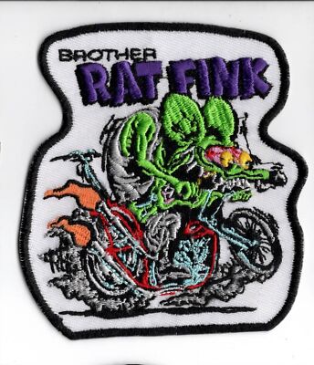 Retro Hot Rod Patch Roth RF Brother Rat Fink Hot Rod Motorcycle Kustom ...