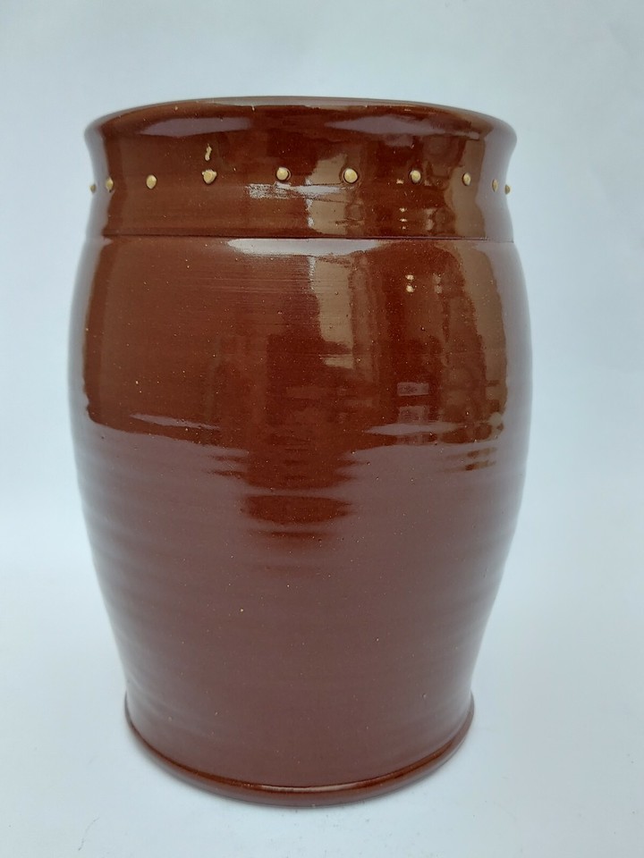 1994 Eldreth Pottery Redware Red Ware 7" David Eldreth Lancaster Tiger ...