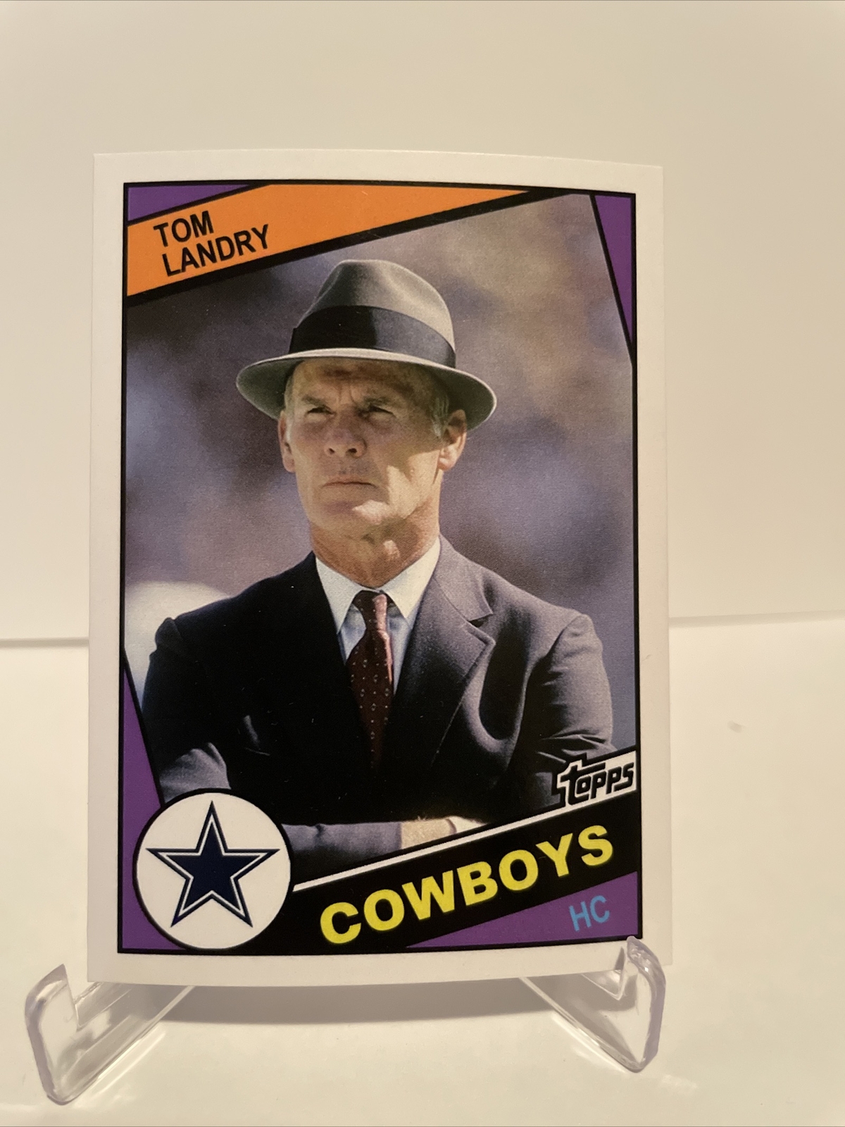 Tom Landry Custom Retro Dallas Cowboys Card | eBay