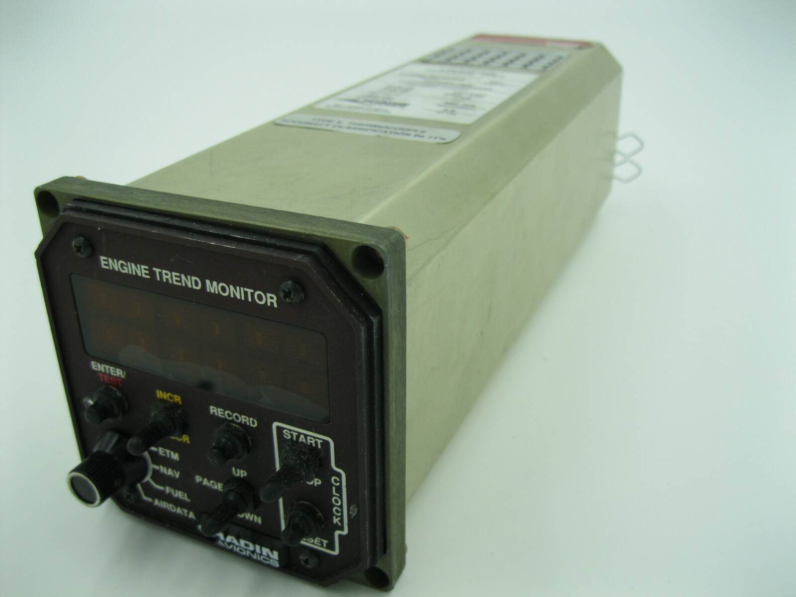 Shadin Avionics Engine Trend Monitor ETM Remote Display and Recorder ...