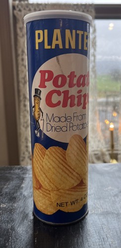 Vintage Planters Potato Chips Mr. Peanut w/Lid - Vintage Advertising | eBay