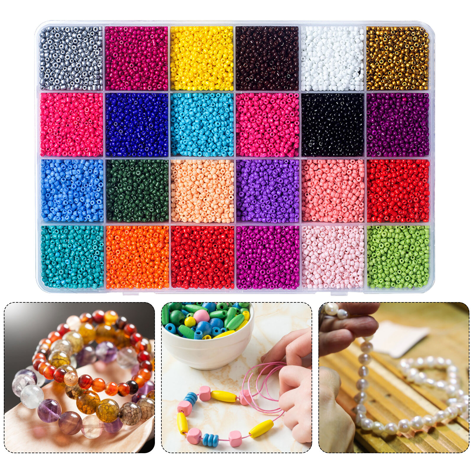 Bracelet Making Beads Kit Mixed Glass Beads DIY Jewelry Set (C) * | eBay