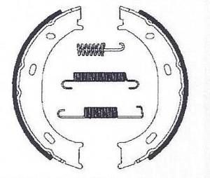 Mercedes Sprinter 208-316, Rear Hand Brake Shoes With Spring Kit | eBay
