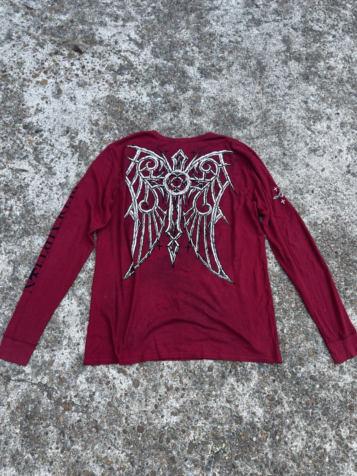 Y2k Raw State Redemption Thermal Long sleeve Afflicti… - Gem