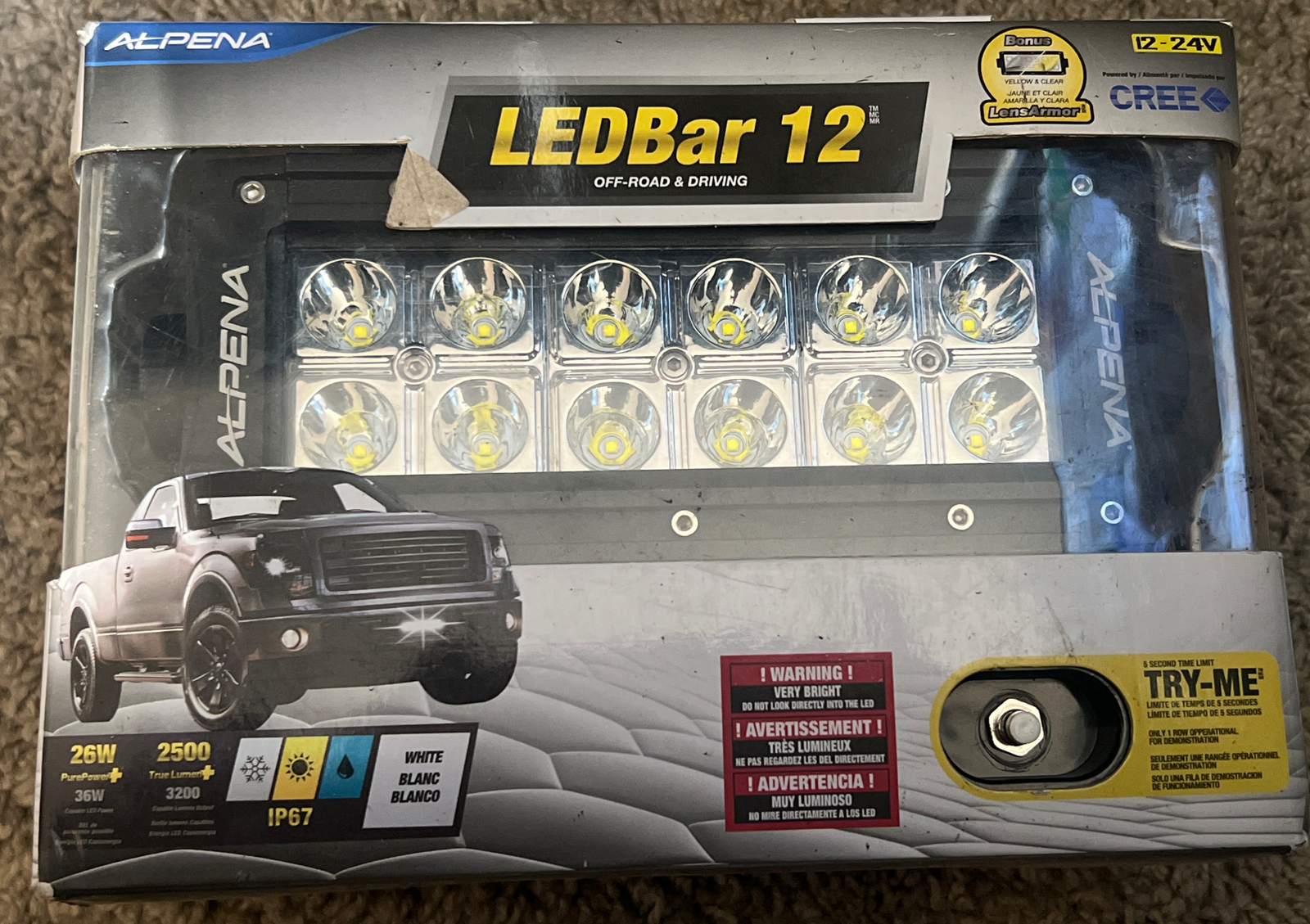 Alpena Light Bar LEDBAR 9 #70601w Ip65 15 Degree for sale online | eBay