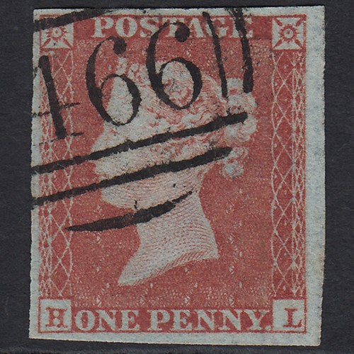 F35_17 GB QV 1841 PLATE 173 SG8-B1(1) HL VFU MISSING IMPRIMATUR ...