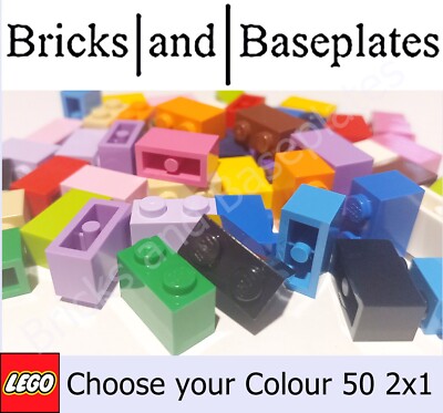 LEGO Bricks 2x1 / 1x2 - Part No. 3004 - Choose Colour - BRAND NEW - 50 ...