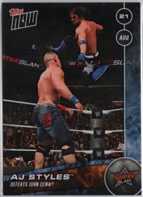 2016 Topps Now WWE Topps Online Exclusive AJ Styles Card #5 | eBay