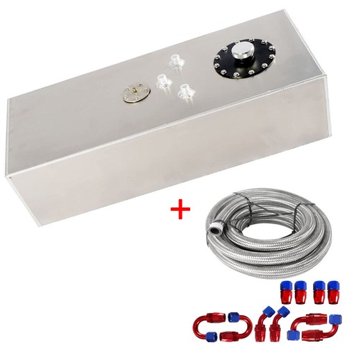 15 Gallon Aluminum Race Fuel Cell Gas Tank+cap+level Sender+8AN Fuel ...