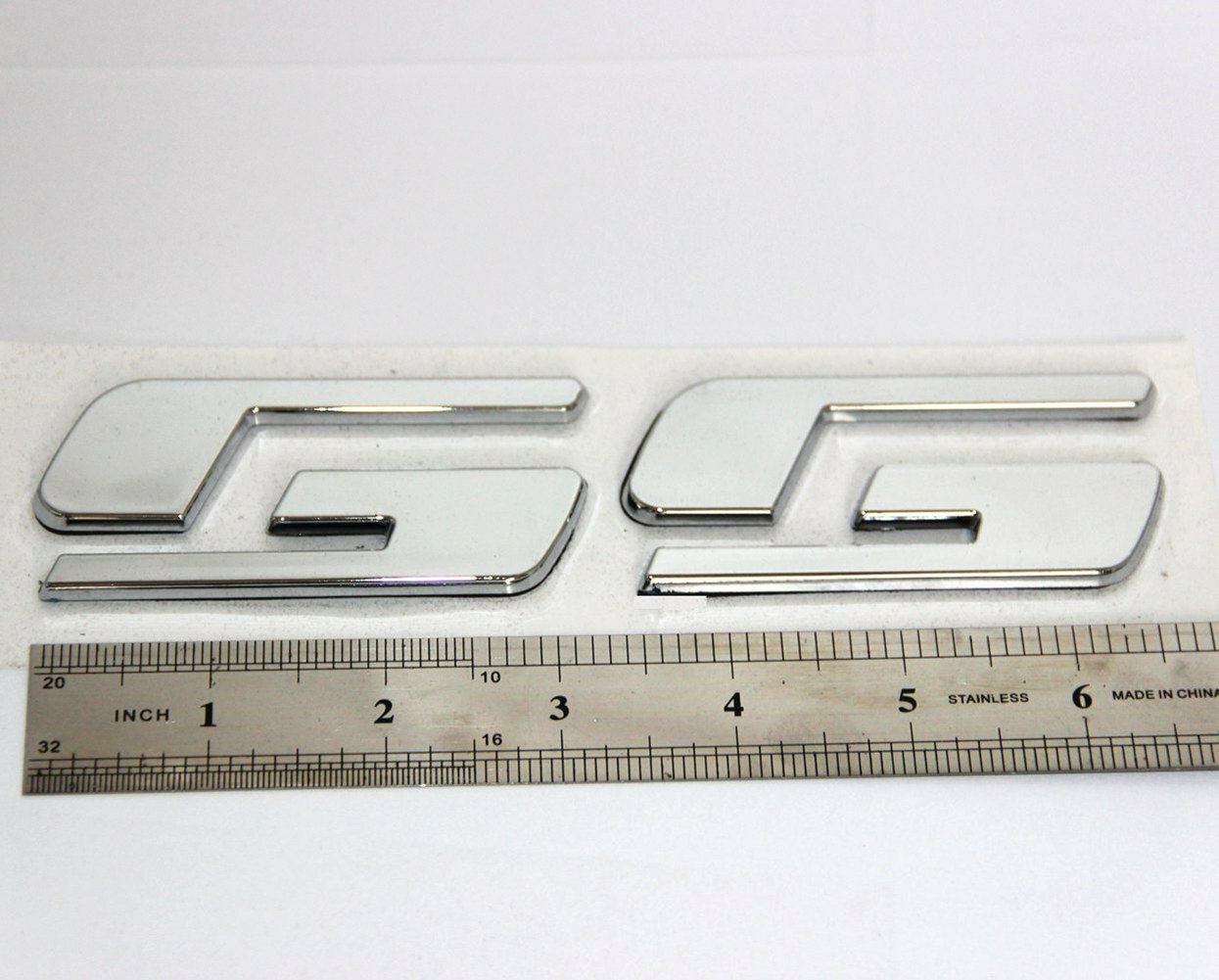 TWO Chrome SS Emblems for Chevy Silverado GMC Sierra 7" x 1.6" BIG ...