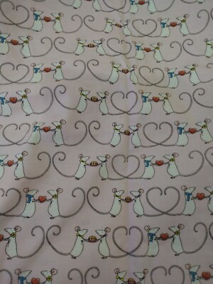 Chocoholics Pink Mice Fabric clothworks sewing kids girls clothes mouse ...