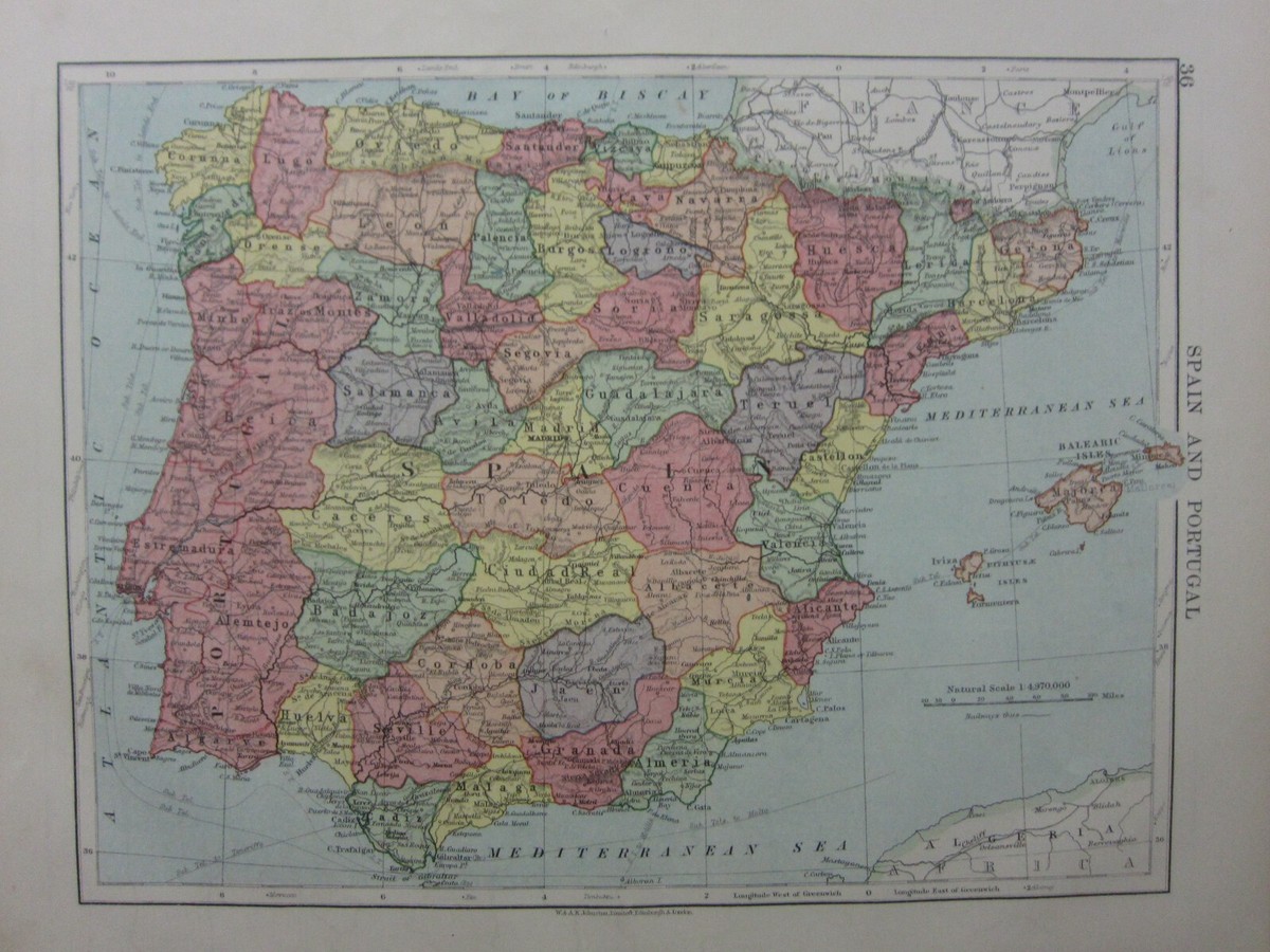 Printable Map Of Spain Wine Map Of Spain & Portugal Art Print – De