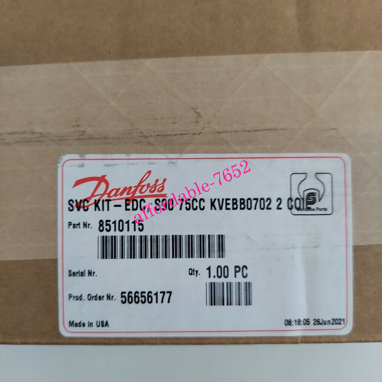 KVEBB0702 Danfoss SVC KIT-EDC , S90 75CC 8510115 DUAL COIL CONTROL ...