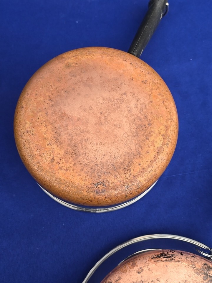 Revere Ware 1801 Copper Bottom Cookware Set 8 Piece Lot Vintage USA #3 ...
