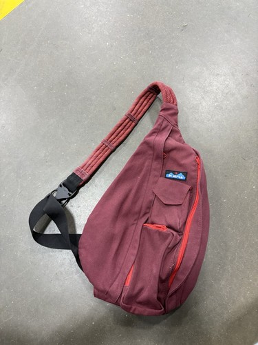 Kavu Red Wine Rope Bag Sling Crossbody Messenger Bag Purse Hiking ...