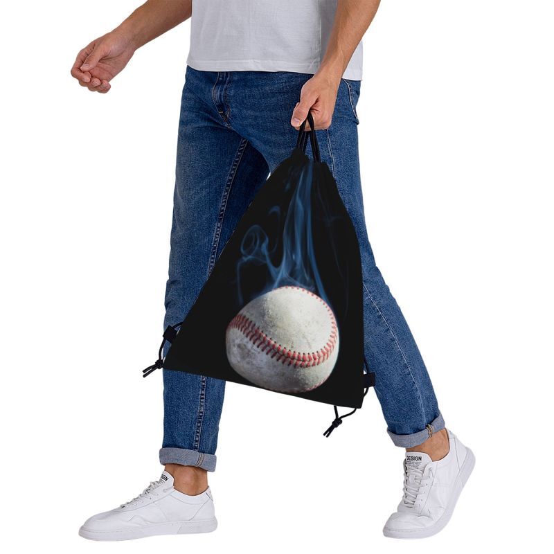 Baseball Drawstring Sack Gym Backpack School Travel Bag | eBay