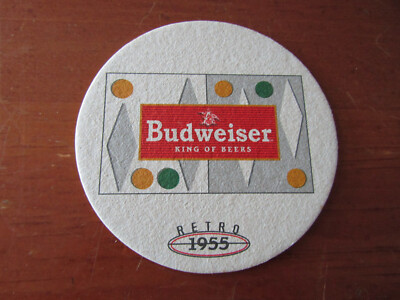 BUDWEISER Beer Coaster ~ Anheuser Busch 1955 Retro | eBay