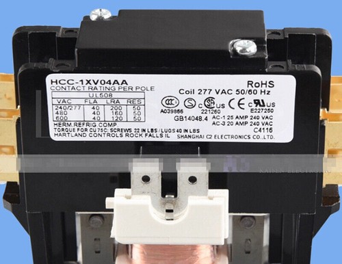 1x 277V 40A 50Hz 60Hz single-phase HCC-1XV04AA AC contactor #W9* | eBay