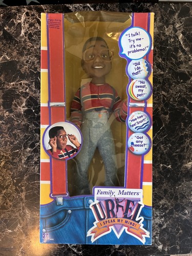 Vintage Hasbro 1991 Family Matters Urkel Talking Pull String Doll New ...