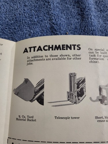 Vintage 1960s? LULL SKY HY Forklift Truck BROCHURE Telehandler Boom ST ...