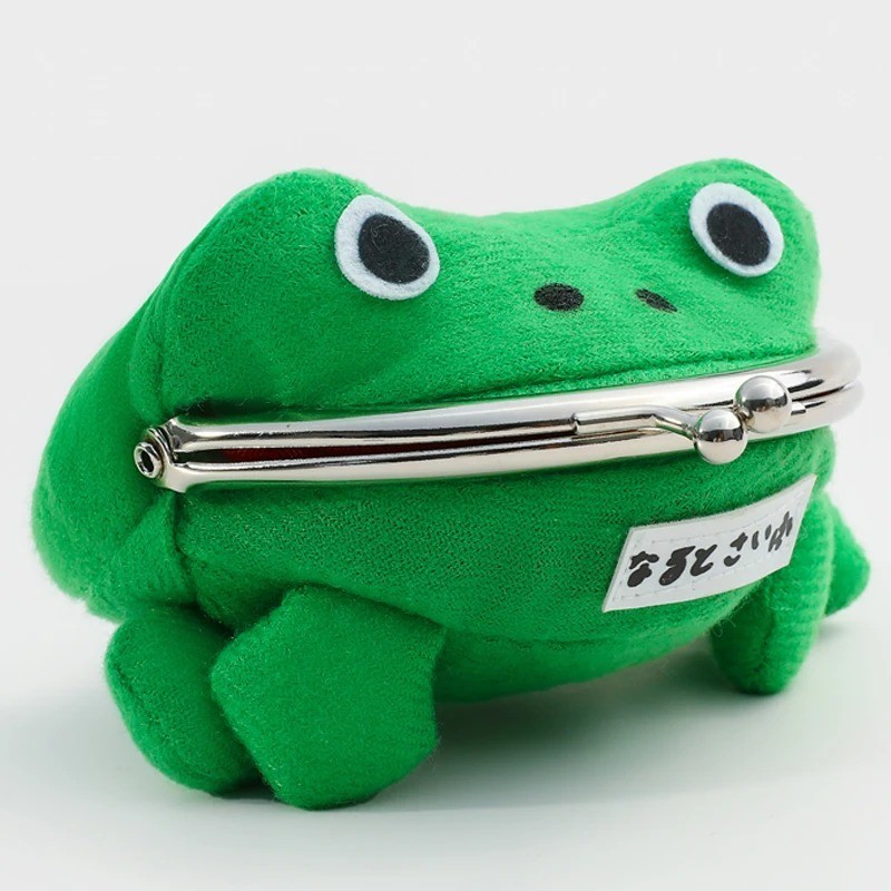 Novelty Adorable Anime Frog Wallet Coin Purse Key Chain Cute Plush Frog ...