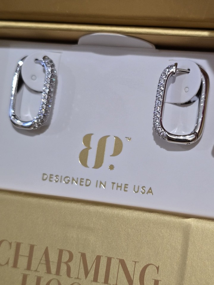 Bomb Party Charming Hoops ER16522 "The Edgy Hoops" Lemon & Diamond CZ ...