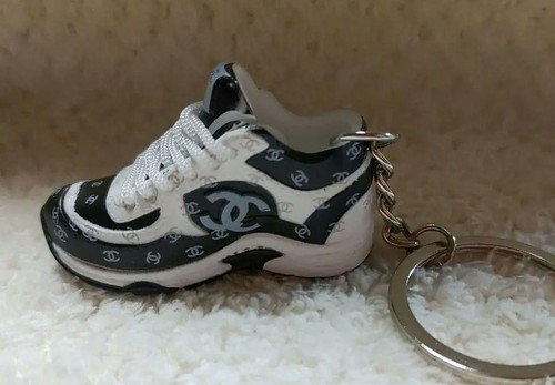 CHANEL sneaker Keychain bag chain with case Key ring NEW Shoes Strap ...