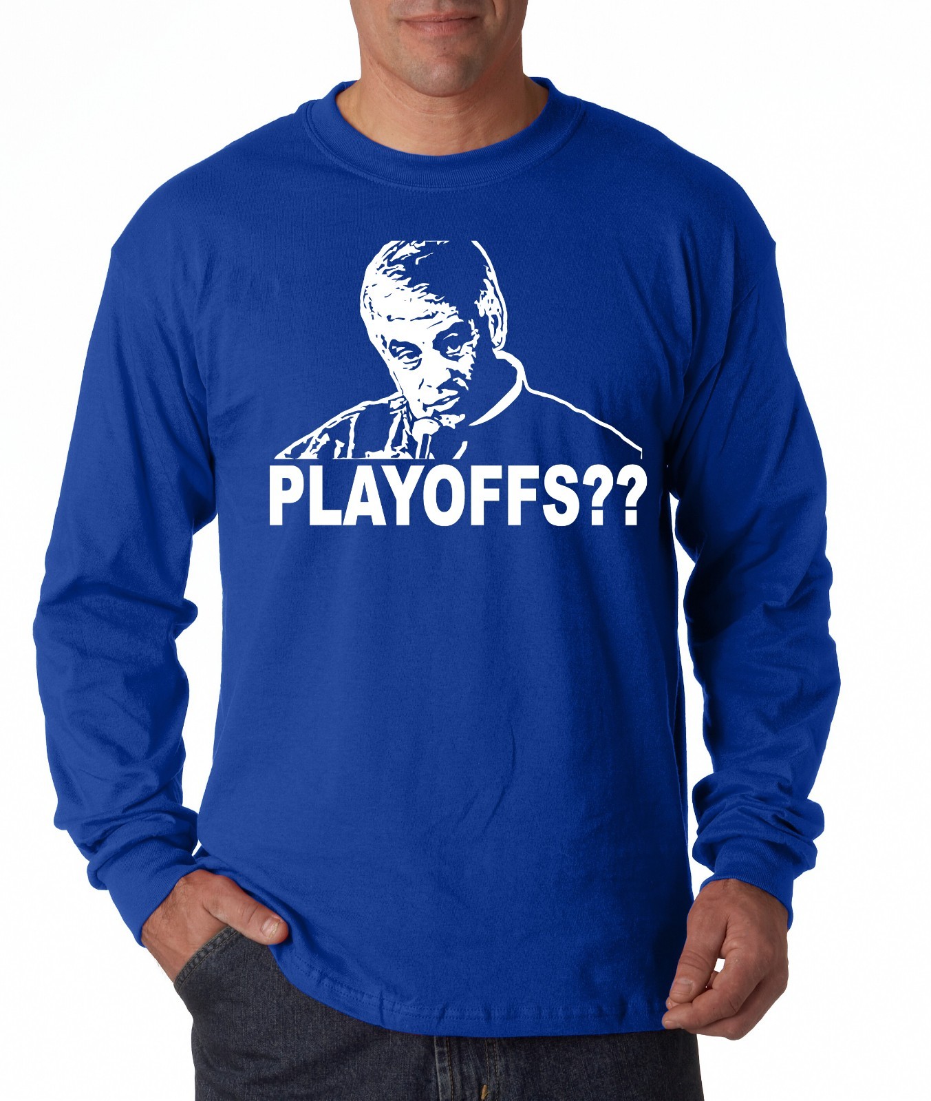 Jim Mora "Playoffs" T-shirt shirt Indianapolis Colts CREW LONG SLEEVE ...