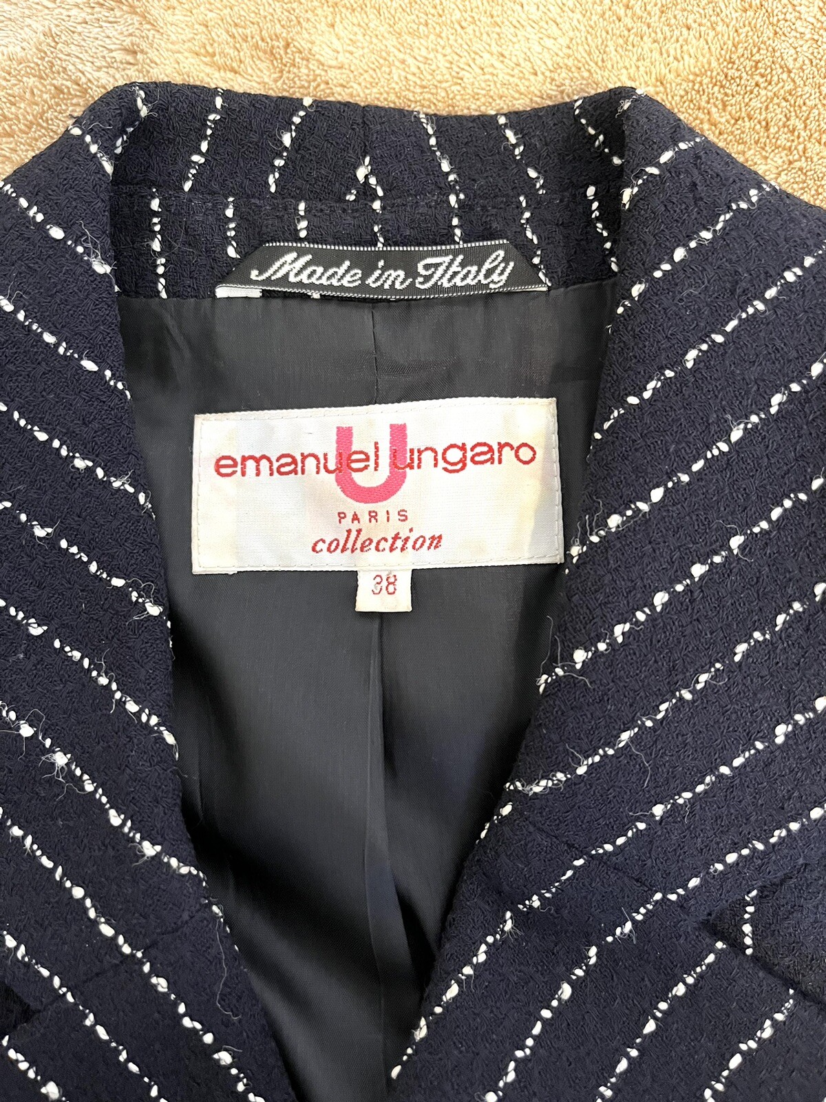 Emanuel Ungaro Vintage Paris Collection, pinstriped b… - Gem