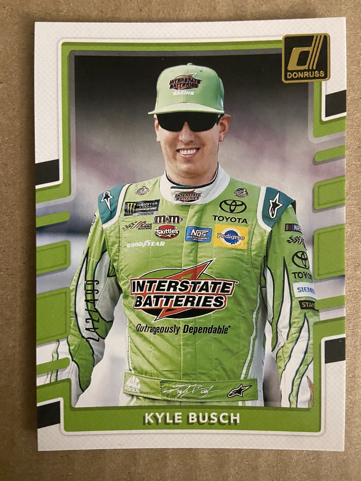 2018 Panini Donruss NASCAR - Variation Gold Foil Name Centered #41 Kyle ...