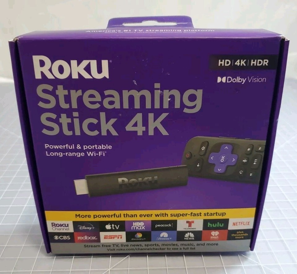 Roku Streaming Stick 4K/HDR/Dolby Vision Streaming Device with Roku ...