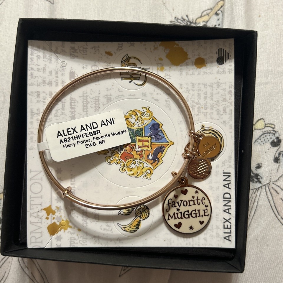 Alex and Ani Harry Potter FAVORITE MUGGLE Shiny Rose Bangle New W/Tag ...