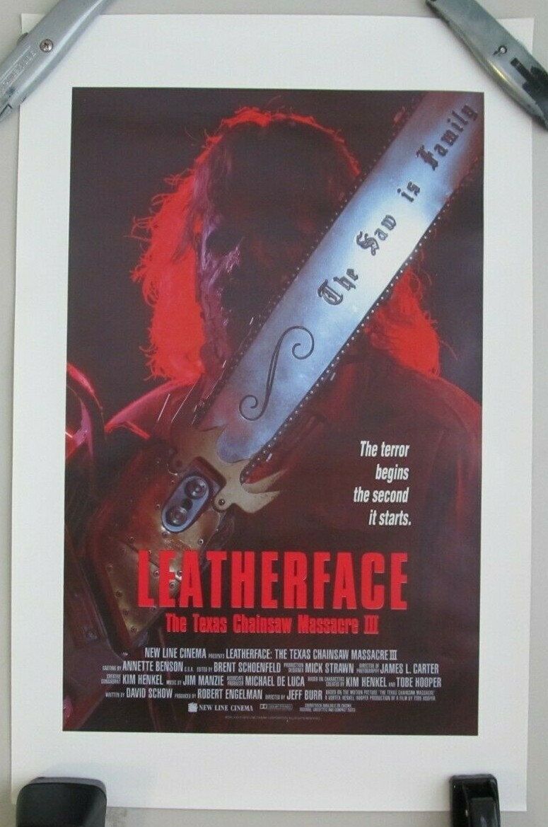 Afiche Original De Leatherface Texas Chainsaw Massacre Poster
