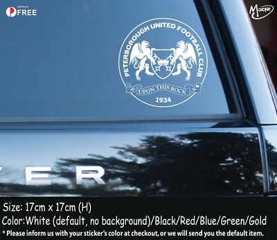 Peterborough United FC Car Sicker Reflective England Football Decals ...