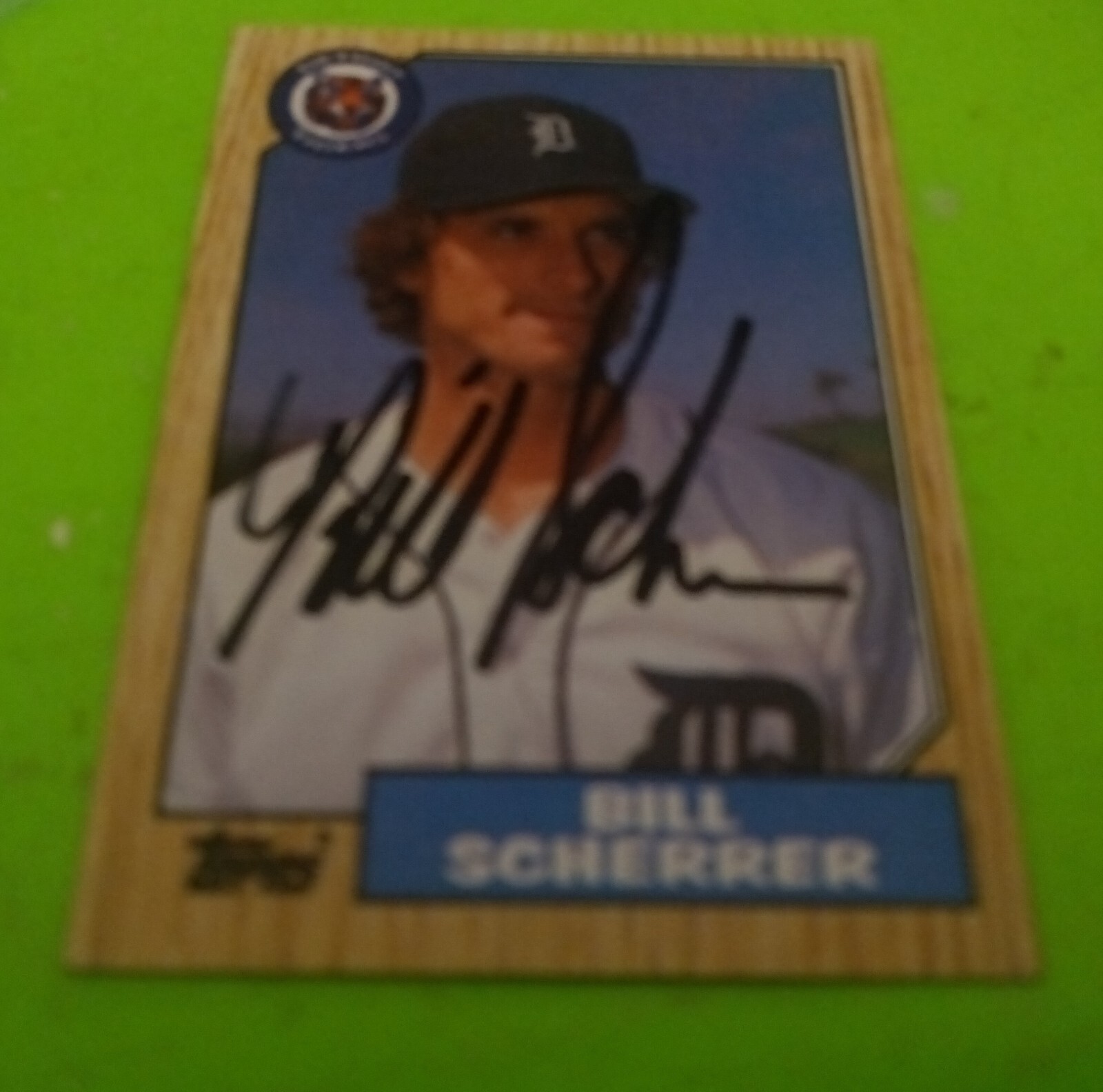 1987 Bill Scherrer SIGNED Topps MLB Baseball Card #98 Detroit Tigers ...