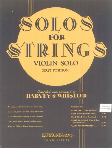 Rubank Whistler Solos For Strings Violin 1st Position 1940 Liszt Dvorak ...