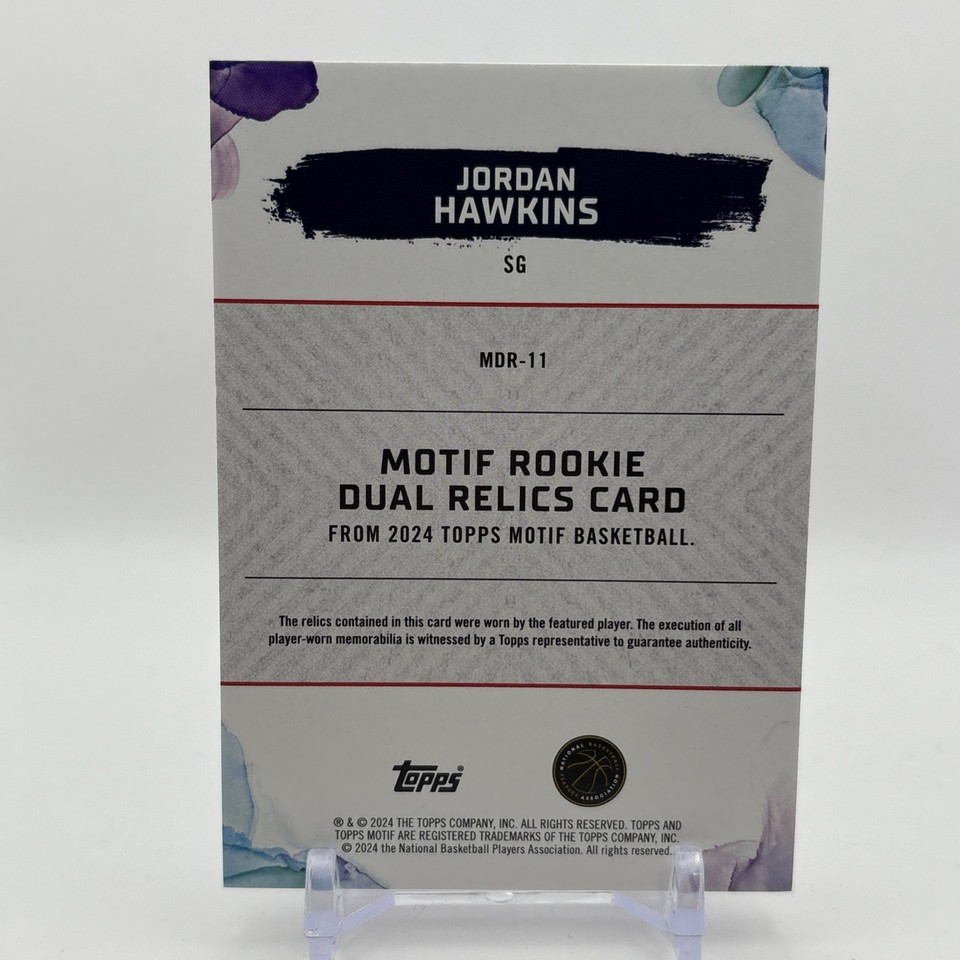 2023-24 Topps Motif Motif Rookie Dual Relics /49 Jordan Hawkins #MDR-11 ...