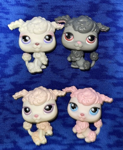 Littlest Pet Shop LPS Valentine Gray Poodle Puppy Dog Red Eyes #280 48 ...
