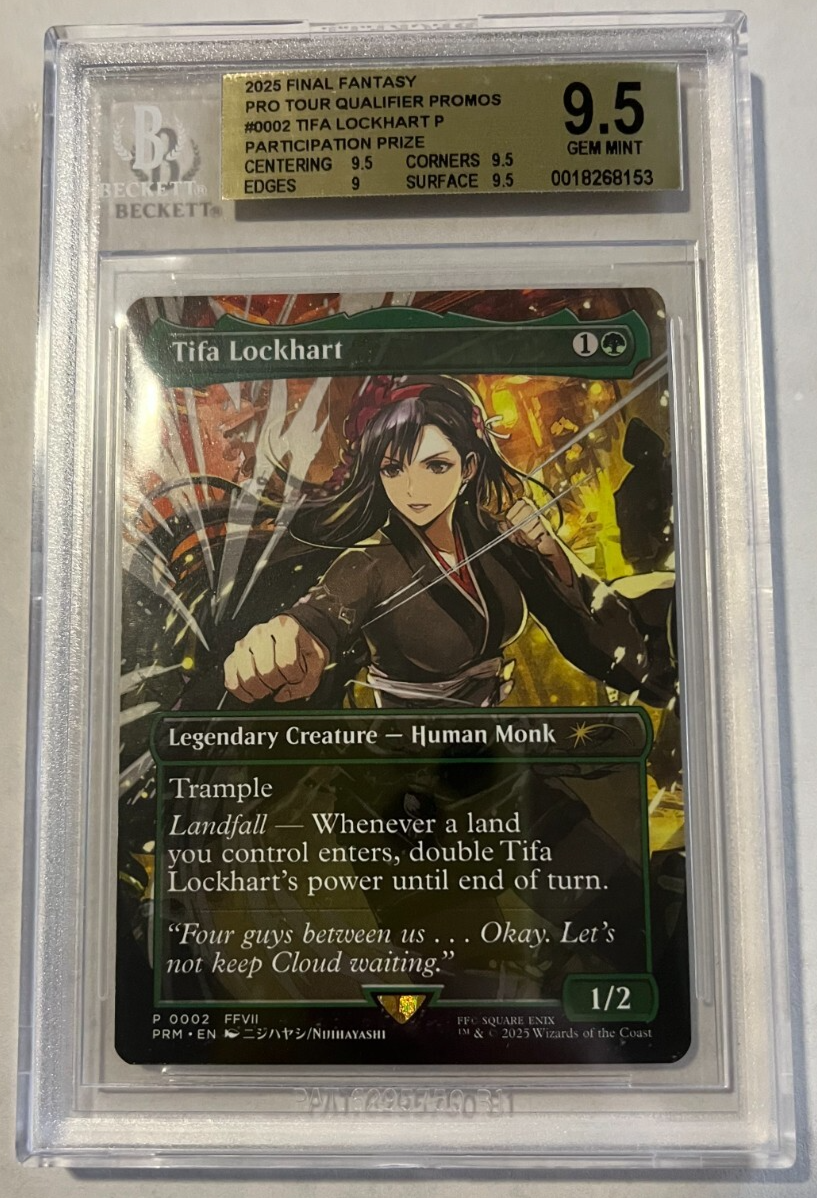 Magic the Gathering MTG Tifa Lockhart Pro Tour Qualifier Promo BGS 9.5 ...