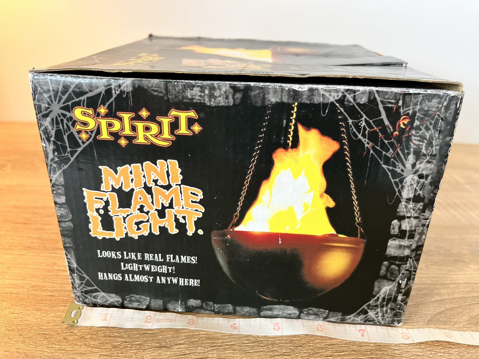 Spirit Halloween Mini Flame Light Hanging Cauldron 8" diameter Prop ...