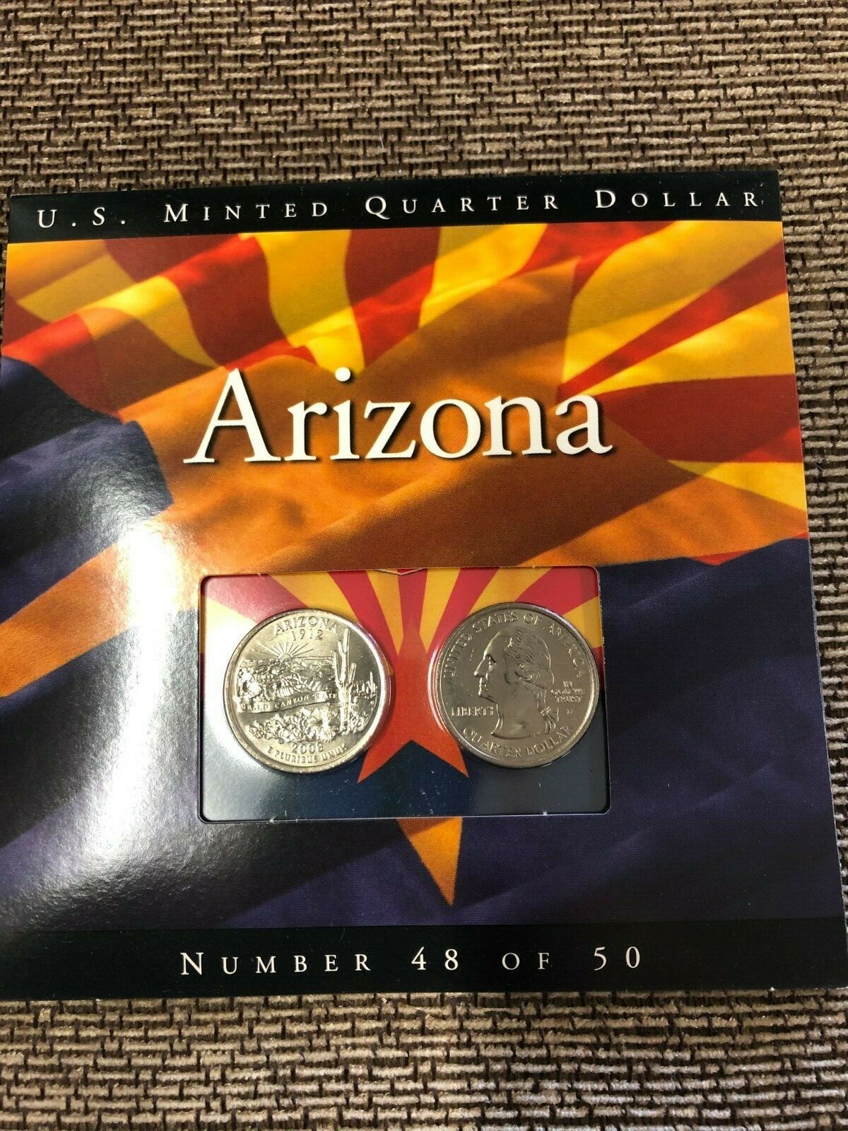 2008 ARIZONA STATE QUARTER SET UNCIRCULATED SEALED INFORMATION CARD P&D ...
